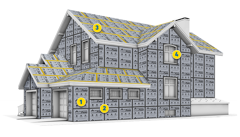 Forcefield® weather barrier system, Wood Sheathing Panels